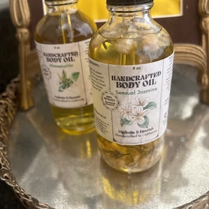 Handcrafted Warm Vanilla Bean Multi-use Body Oil for Smooth and Silky ...