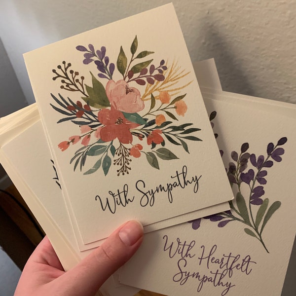 Sympathy Card Set | Condolence Cards | Deepest Sympathies | Grief ...
