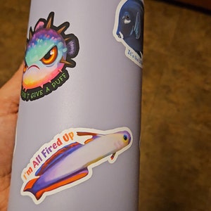 Funny Dogface Puffer Fish Vinyl Sticker - Etsy