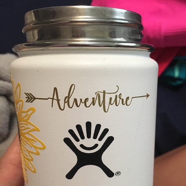 Adventure Arrow Vinyl Decal - Adventure Awaits, Water Bottle Decal ...