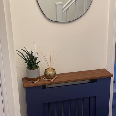 Radiator Cover With Shoe Storage, Drawers and Solid Oak Top French Grey ...