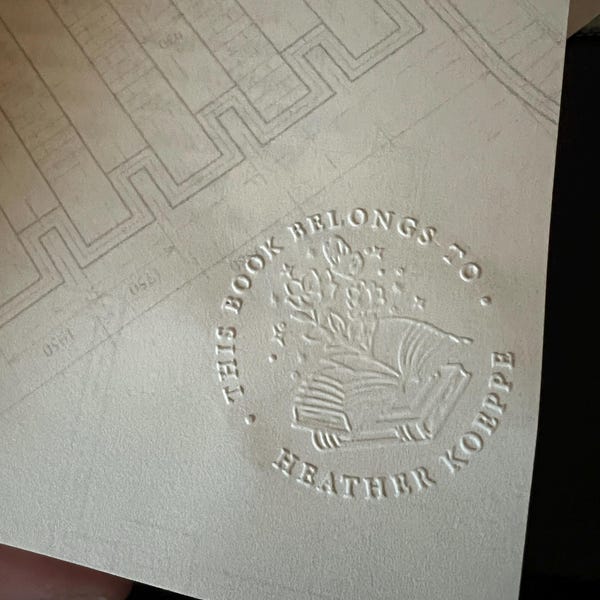 Library Book Embosser Custom Initials Monogram Ex Libris This Book ...