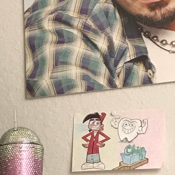 Kronk With Shoulder Angel & Devil (original Drawing) - Etsy