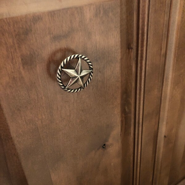 Thin Rope Star Drawer Pulls or Cabinet Knobs. Western, Southwest ...