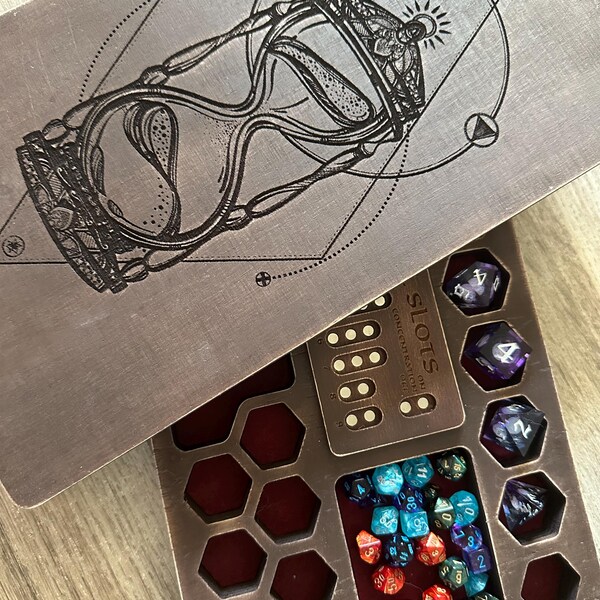 Dnd Box and Tray. Personalized Dice Box With Magnetic Spell Slot ...