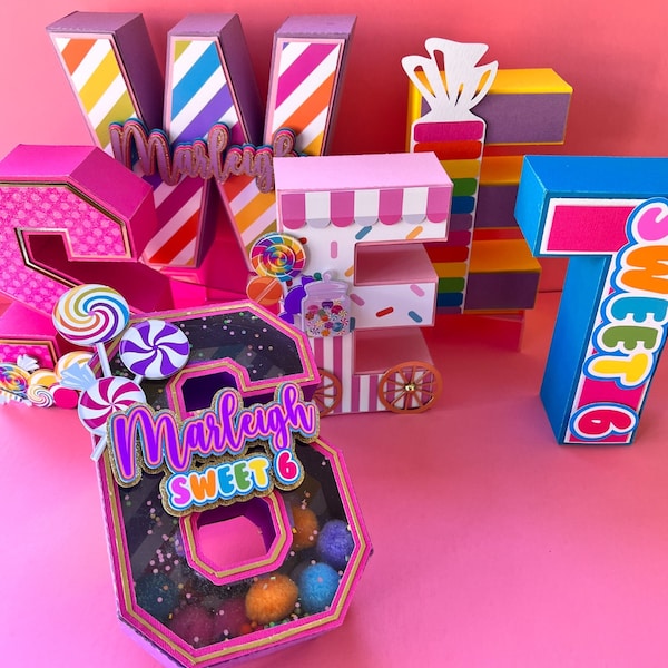 Candy 3d Letters - Candy Party Letters - Etsy