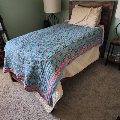 Hand Block Print Duvet Cover, Comforter Cover Set, Printed Fabric Duvet ...