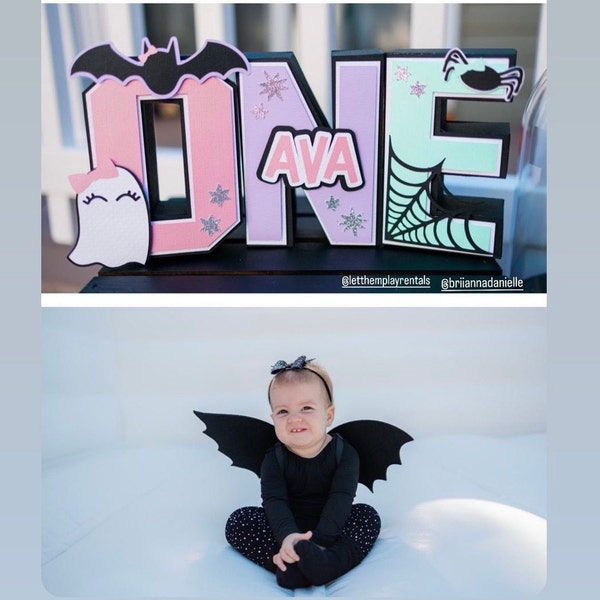 Spooky One 3D Letter, the Spooky One, Pink Halloween, Custom 3D Letter ...