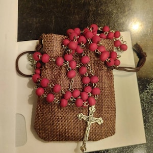 Catholic Rosary Beads Rose Scented Wood Beads Rosary From Jerusalem ...