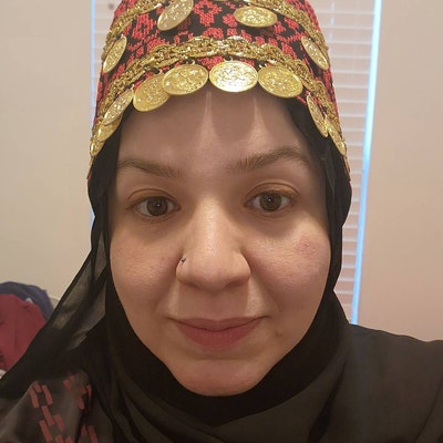 Palestinian Jordanian Tatreez Embroidery Turban Hat With Coins for ...