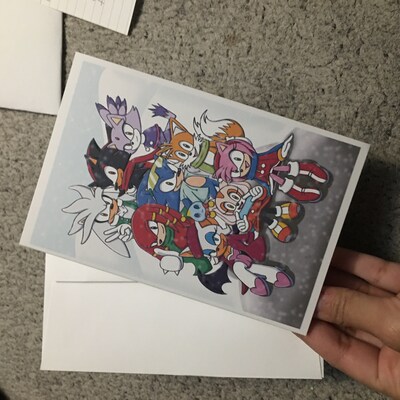 Sonic Birthday 4x6 Inch Greeting Cards With White Envelopes ...