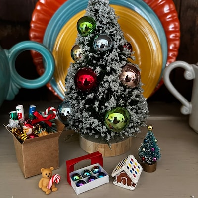 Miniature Christmas Trees, Mini Tree, Bottle Brush Tree, Retro Vintage ...