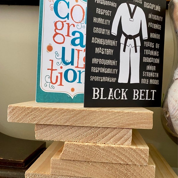 Black Belt Taekwondo Greeting Card - Congratulations Congrats - Martial ...