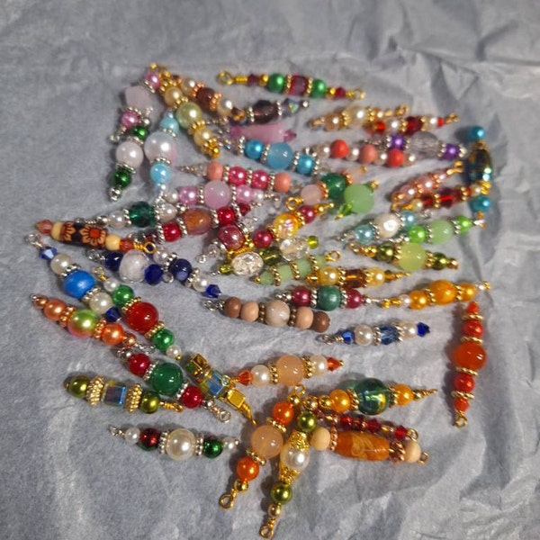 20 ORIGINAL Bead Dangles, Journal Charms, Beaded Journal Charms ...