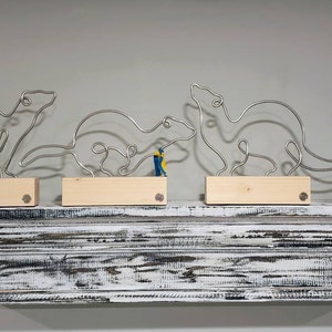 Antelope Figure Made of Aluminum Wire With Wooden Base - Etsy