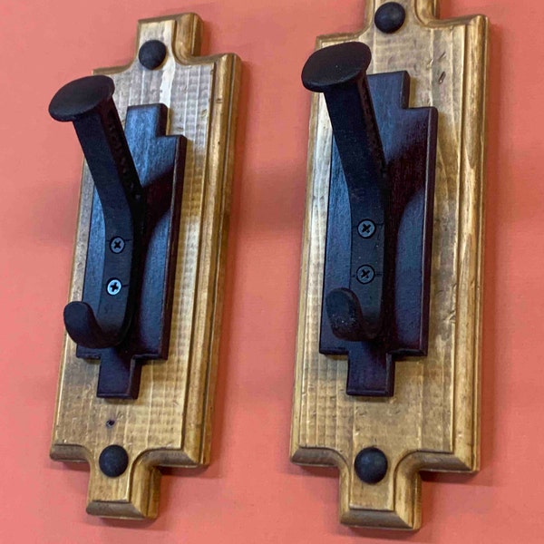 Black Railroad Spike Wall Hook, Cast Iron Railroad Spike Coat Hook ...