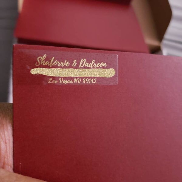 50 Small Return Address Label,small Clear Address,custom Address Label ...