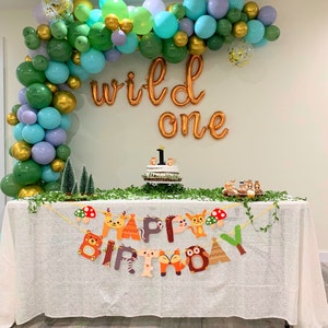WILD ONE Balloon Banner Script Letter Balloons Wild One - Etsy