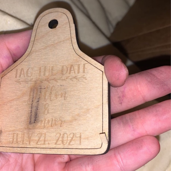 Cattle Tag Wedding Save the Date - Etsy
