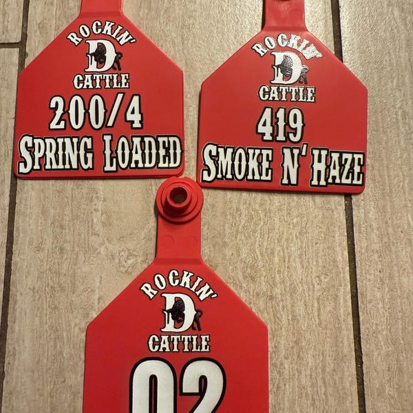 Custom Cattle Ear Tags - Personalized Stockman Eartags - Ask About Bulk ...