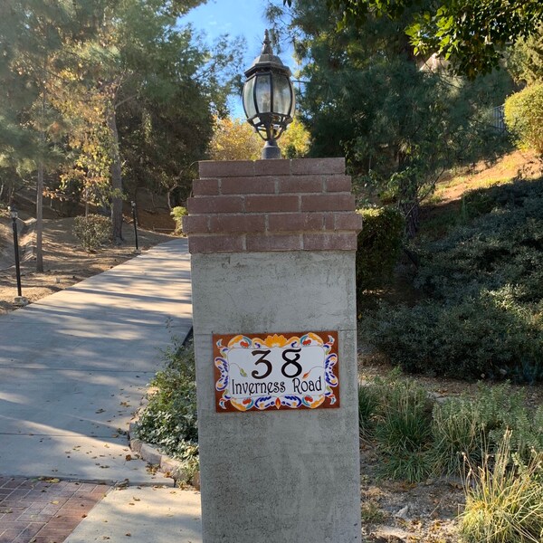 Vertical or Horizontal Large Italian House Number Plaque, Choose From 7 ...