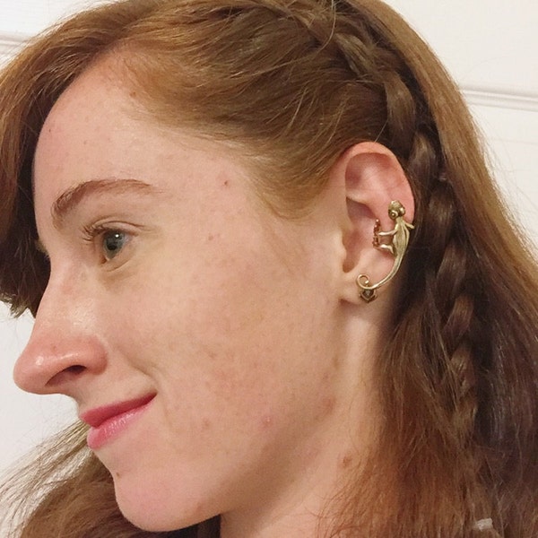 Ear Cuff Ear Wrap Lizard Earring Gecko Ear Cuff Bronze Lizard Jewelry ...