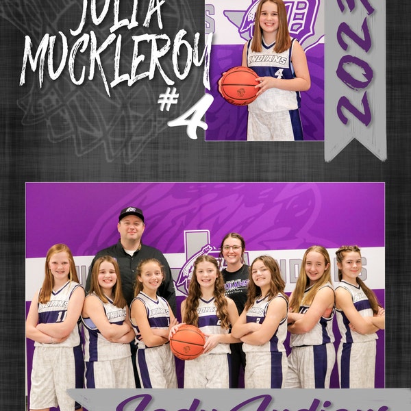 Basketball Memory Mate - Digital Sports Template - 8x10 - Etsy