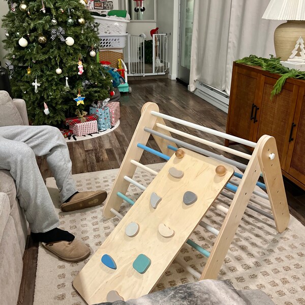 Triangle Climber and Climbing Wall 2in1 Set, Climbing Gym, Climbing ...