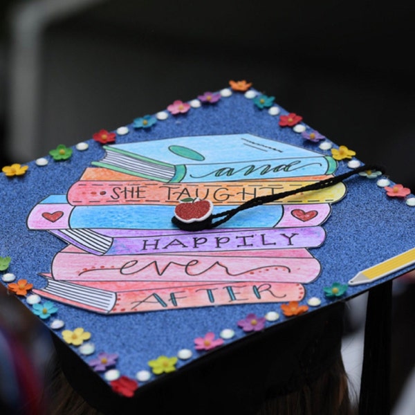 Graduation Cap | Grad Cap | Grad Cap Decal | Handwritten | Cute ...