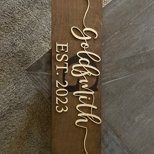 Monogram Sign: Last Name Wall Decor - Personalized Wedding Gift - Etsy