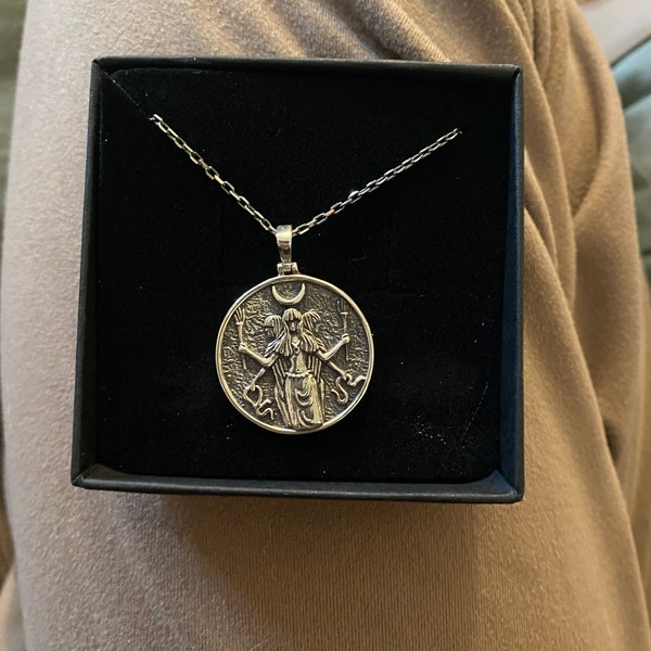 HECATE Triple Goddess Sterling Silver 925K Handcrafted Coin Necklace ...