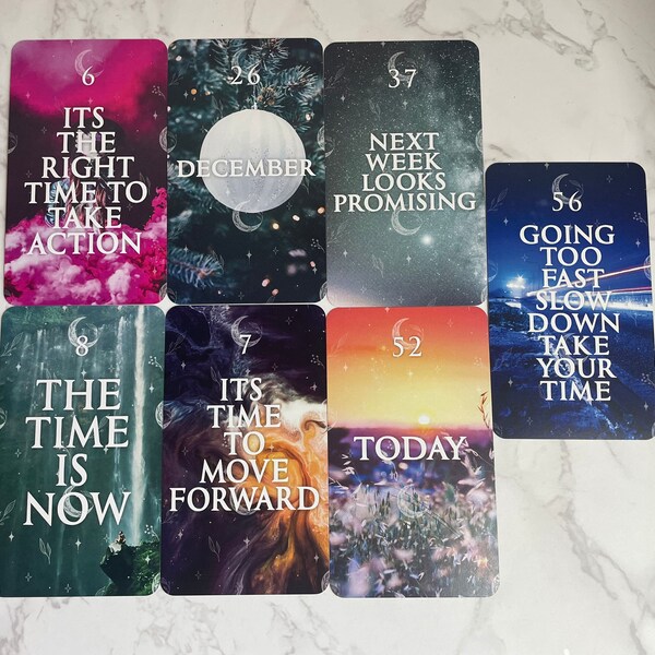 Mystical Moon Divine Timing Oracle Deck: 60 Cards - Etsy