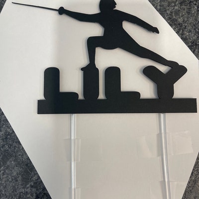 Fencing Cake Topper Fence Cake Topper Fencing Birthday Cake - Etsy