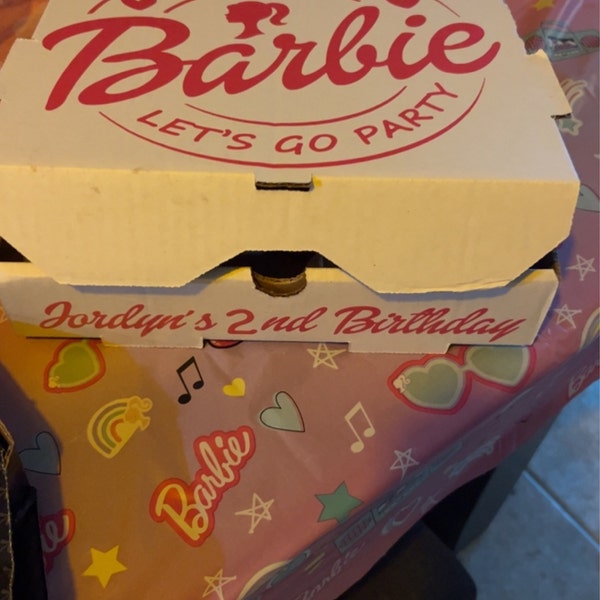 Large Size Barb Themed Pizza Box Party, Cookie Cake, Gift Box - Etsy