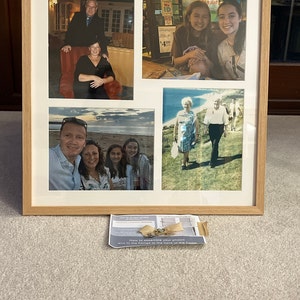 Multi Photo Frame Holds 3 A4 Certificates/photos in a 22mm Black Wooden ...