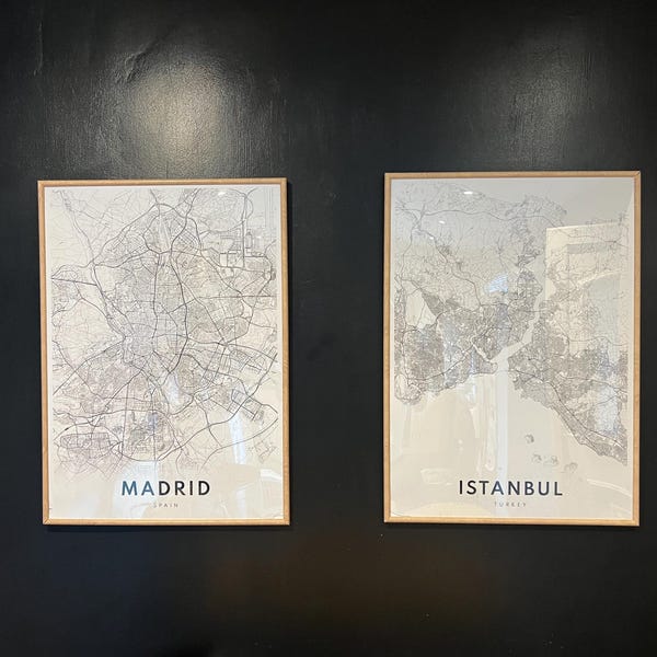 Custom City Map Printable, Personalized Map Poster, Digital Download ...