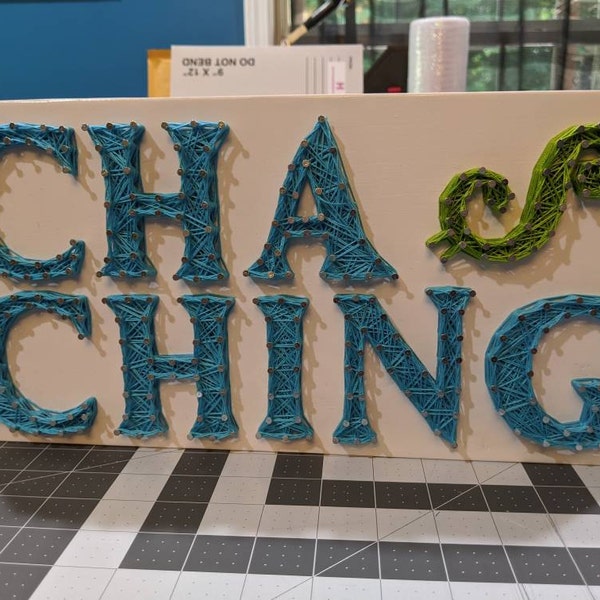 Initial Art String Decor Alphabet Letter Art, Custom Monogram, Key ...