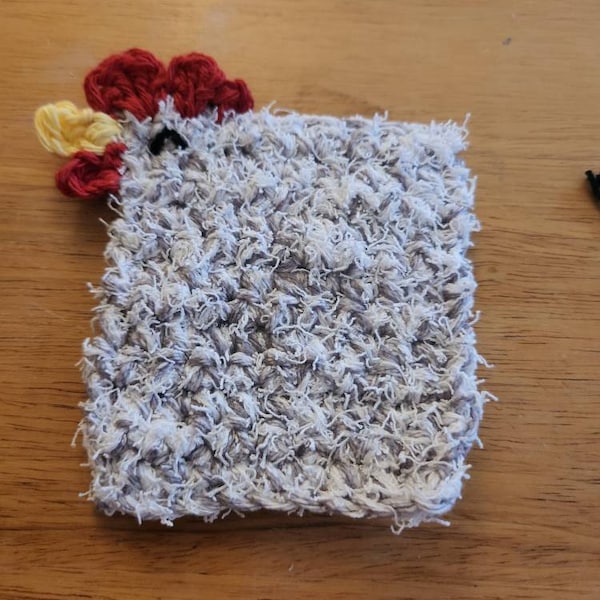 Crochet Pattern, Chicken Kitchen Scrubby Crochet Pattern, Chicken ...