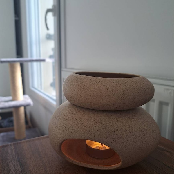 Handmade Ceramic Oil Burner for Essential Oils and Wax Melts | Multiple ...