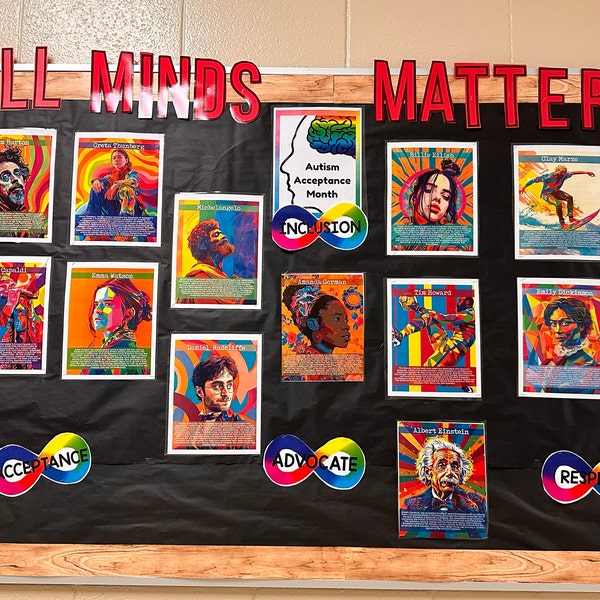 Neurodiversity Awareness Month Bulletin Board | Celebrate Neurodiverse ...