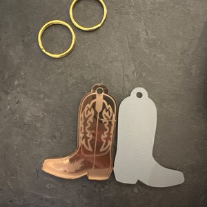 Cowboy Boots Keychain Cowgirl Boot Keychain Bachelorette Bridesmaids ...