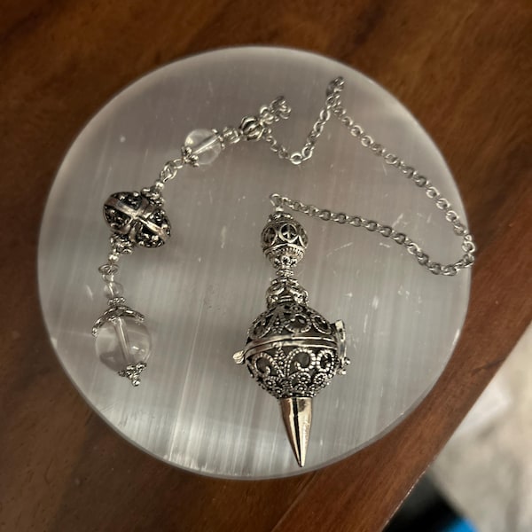 Ornate Chamber Pendulum, With Herkimer Like Diamond, Unique Pendulum - Etsy