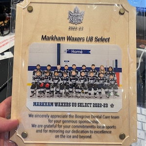 Custom Sports Plaque Team Photo Plaque Sponsor Thank You Plaque Soccer ...