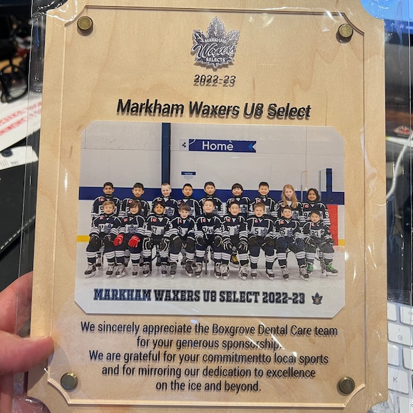 Custom Sports Plaque | Team Photo Plaque | Sponsor Thank You Plaque ...