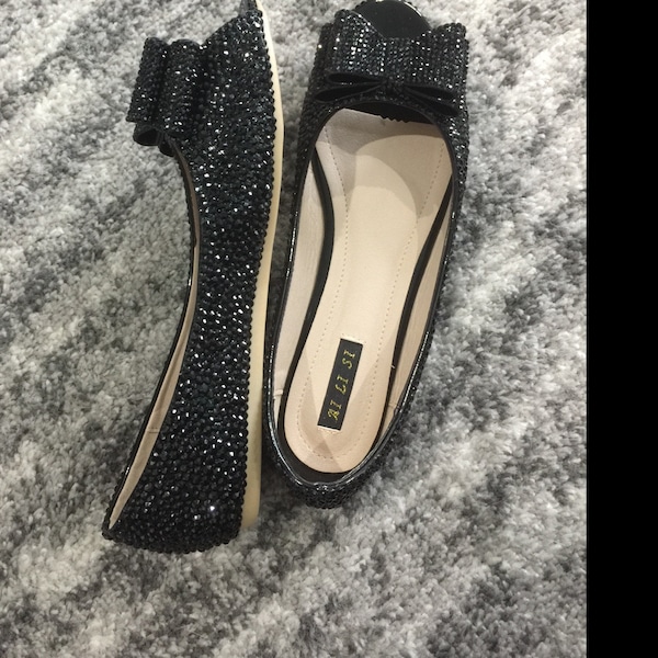Dark Green Rhinestone Classic Pumps Slippers Sparkly Women Shoes ...