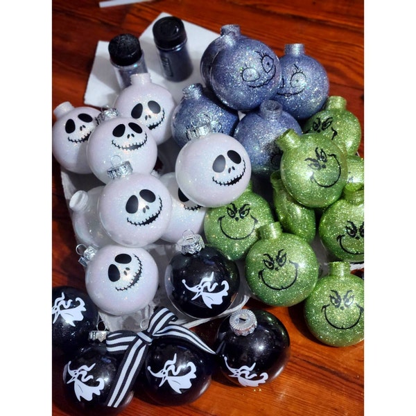 Vinyl Decal: Set of 10 Ornament Size Mr. Nightmare Face / Jack Vinyl ...