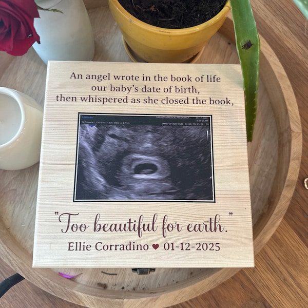 Personalised Baby Loss Wooden Keepsake Box, Miscarriage Memory Box ...