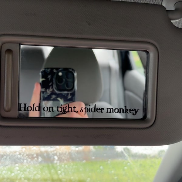 Hold on Tight, Spider Monkey - Twilight Visor Mirror Vinyl Decal - Etsy