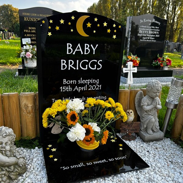 Childrens Headstone Temporary Headstone Gravemarker Memorial Plaque ...