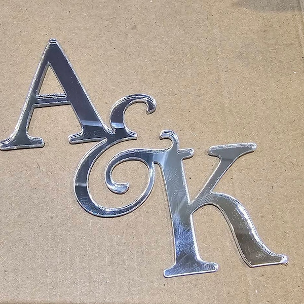 Double Initial Cake Charms | Wedding Initials | Personalised | Various ...